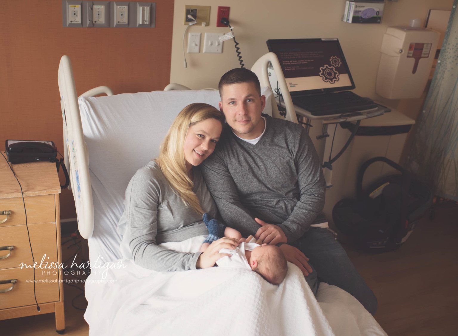 Declan Thomas Freshly Born – CT Hospital Baby Photographer