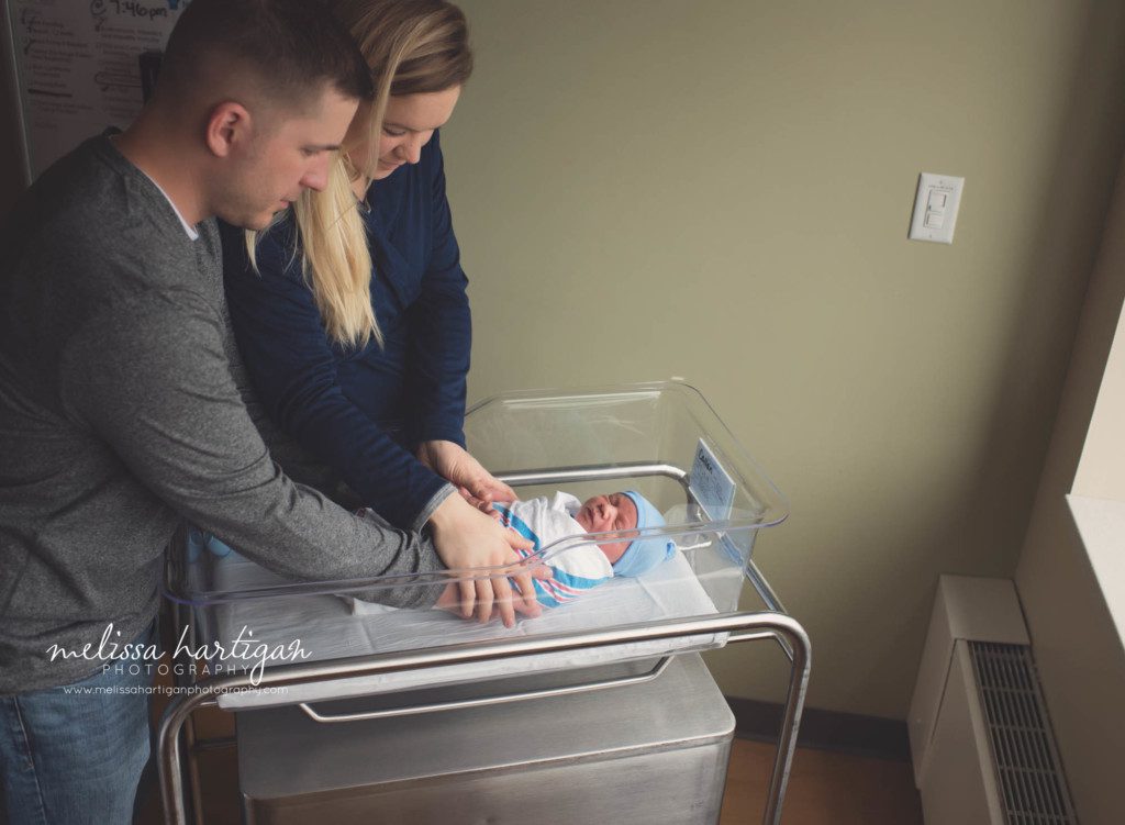 Declan Thomas Freshly Born – CT Hospital Baby Photographer